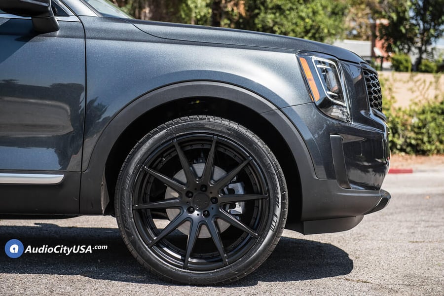 22″ Verde Wheels V20 Insignia Satin Black Rims 2020 Kia Telluride AWD ...