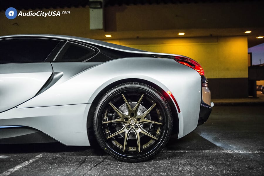 22" Staggered Lexani Wheels R-Twelve Satin Bronze Center With Gloss ...