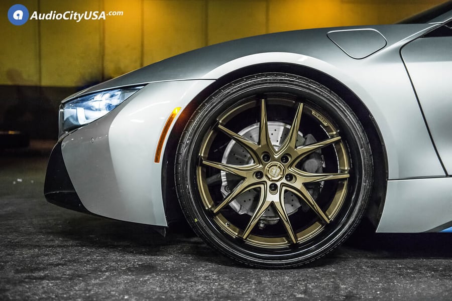22" Staggered Lexani Wheels R-Twelve Satin Bronze Center With Gloss ...