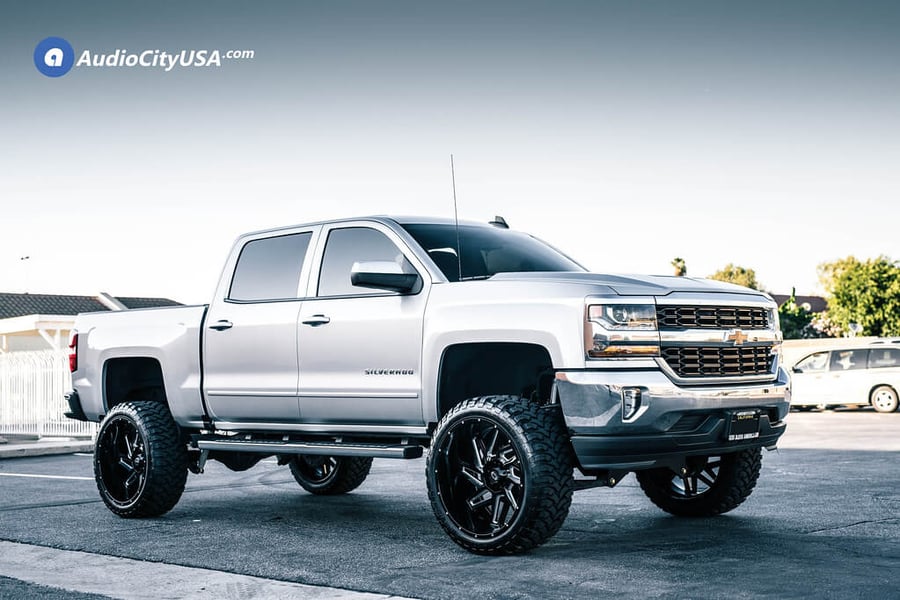 24" Vision Wheels 361 Spyder Gloss Black Milled Spokes Off-Road Rims ...