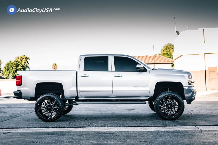 24" Vision Wheels 361 Spyder Gloss Black Milled Spokes Off-Road Rims ...