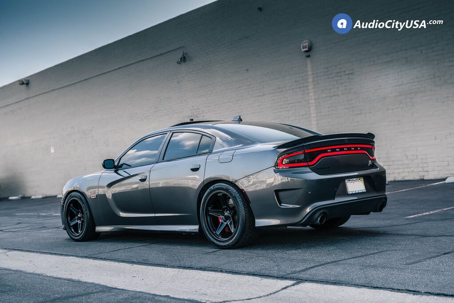 20" Staggered Dodge Demon Wheels FR 73 Satin Black OEM Replica Rims for ...