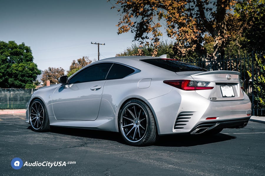 20″ Staggered Rohana Wheels RC10 Machined Black Rims for 2016 Lexus RC 350