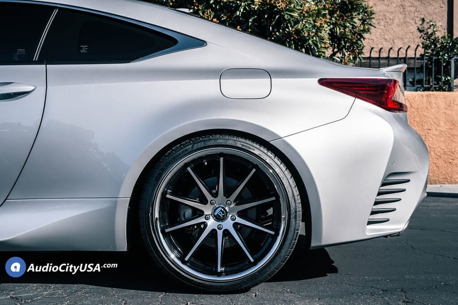 20″ Staggered Rohana Wheels RC10 Machined Black Rims for 2016 Lexus RC 350