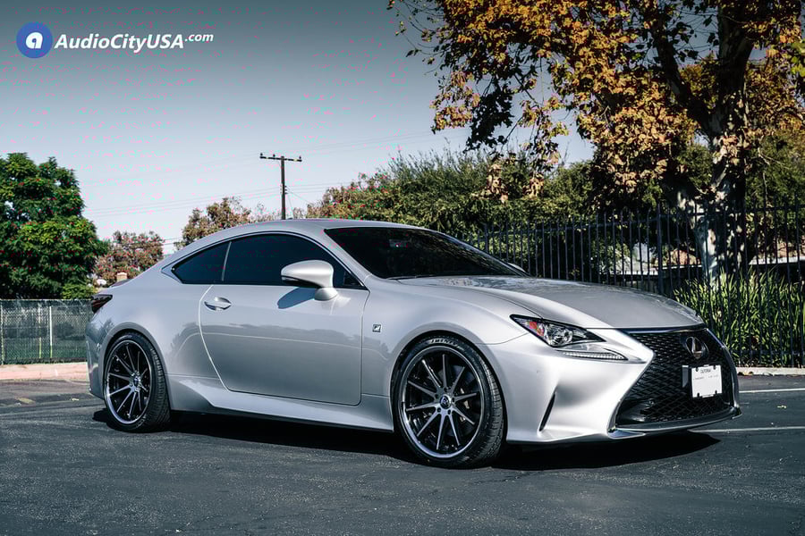 20″ Staggered Rohana Wheels RC10 Machined Black Rims for 2016 Lexus RC 350