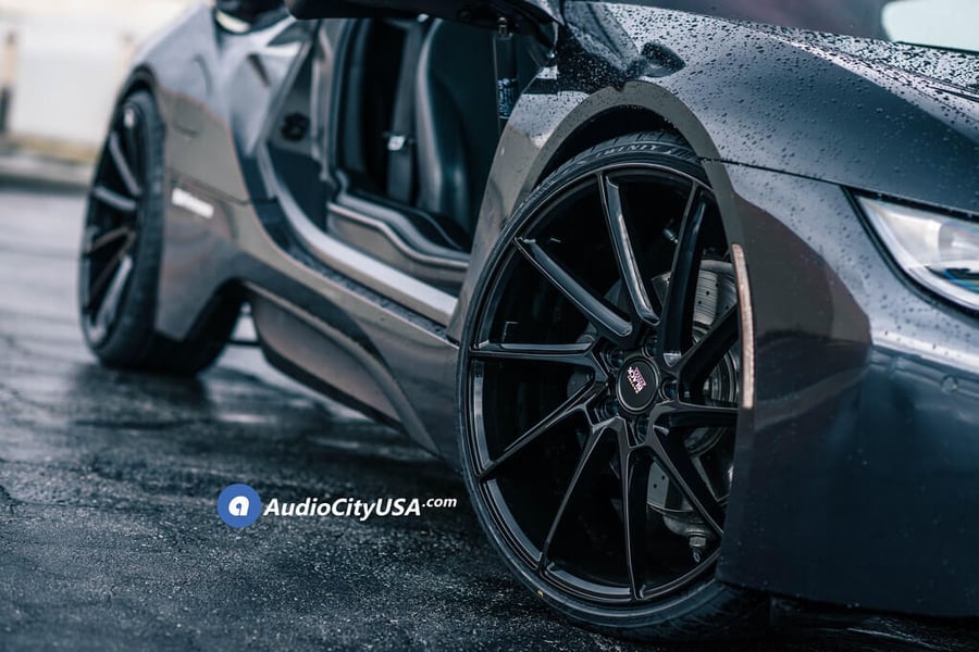 22" Staggered Savini Wheels Black Di Forza BM15 for 2016 BMW i8
