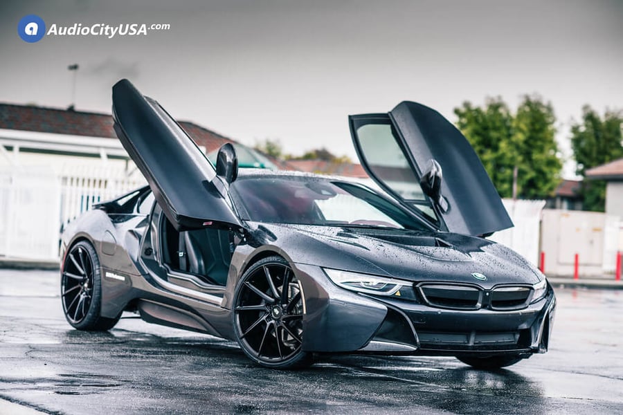 22" Staggered Savini Wheels Black Di Forza BM15 for 2016 BMW i8