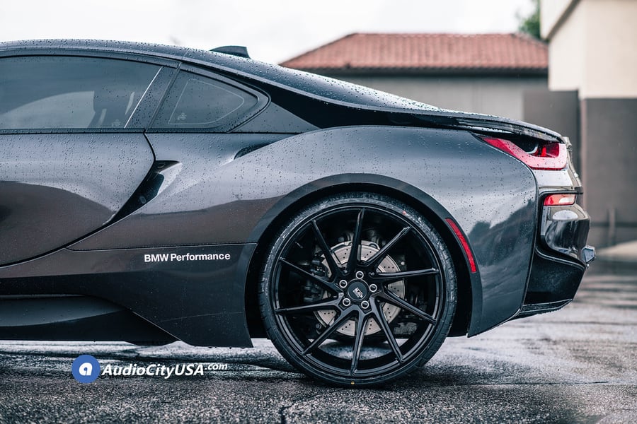 22" Staggered Savini Wheels Black Di Forza BM15 for 2016 BMW i8