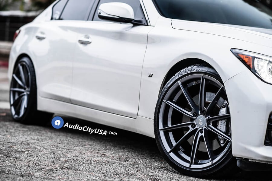 20″ Staggered Curva Wheels C46 Gunmetal For 2016 Infiniti Q50s