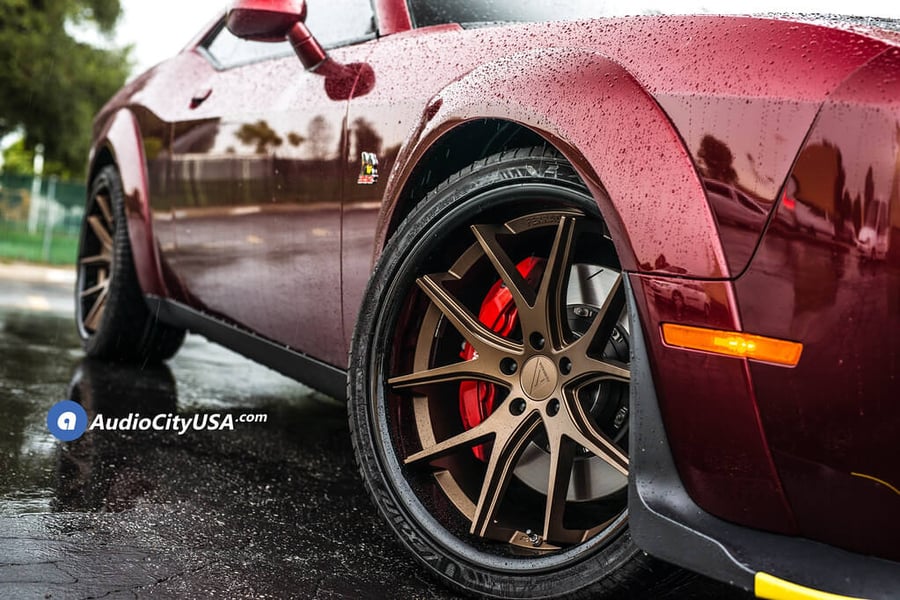 22″ Staggered Ferrada Wheels FR2 Matte Bronze For 2019 Dodge Challenger ...