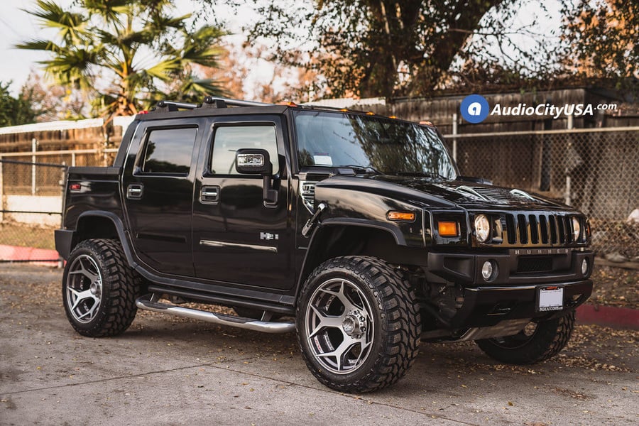 22" 4Play Wheels 4P50 Brushed Gunmetal Deep Concave Off-Road Rims For ...