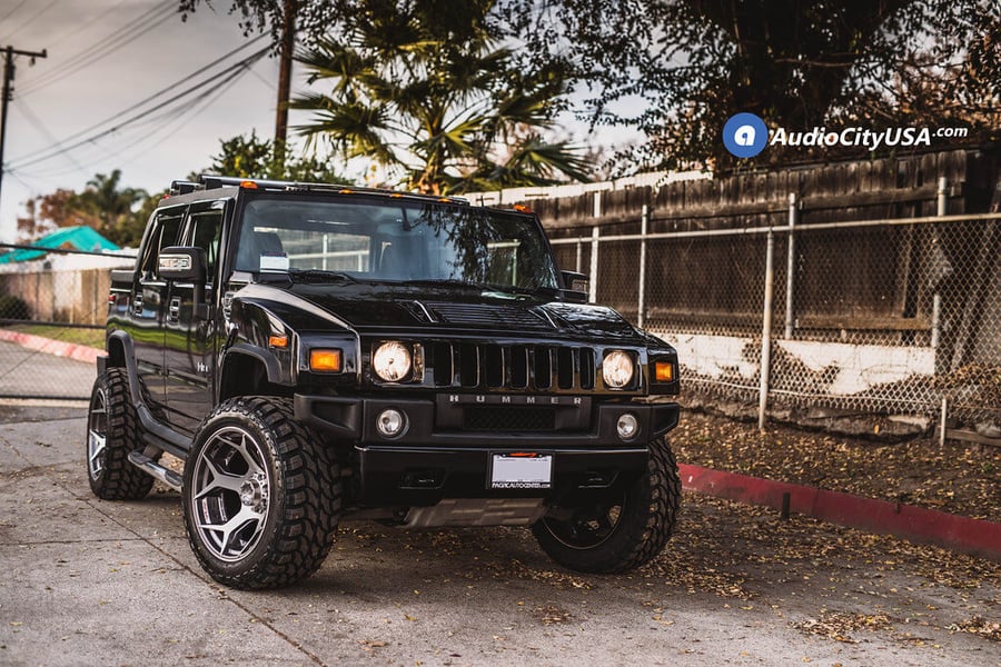 22" 4Play Wheels 4P50 Brushed Gunmetal Deep Concave Off-Road Rims For ...