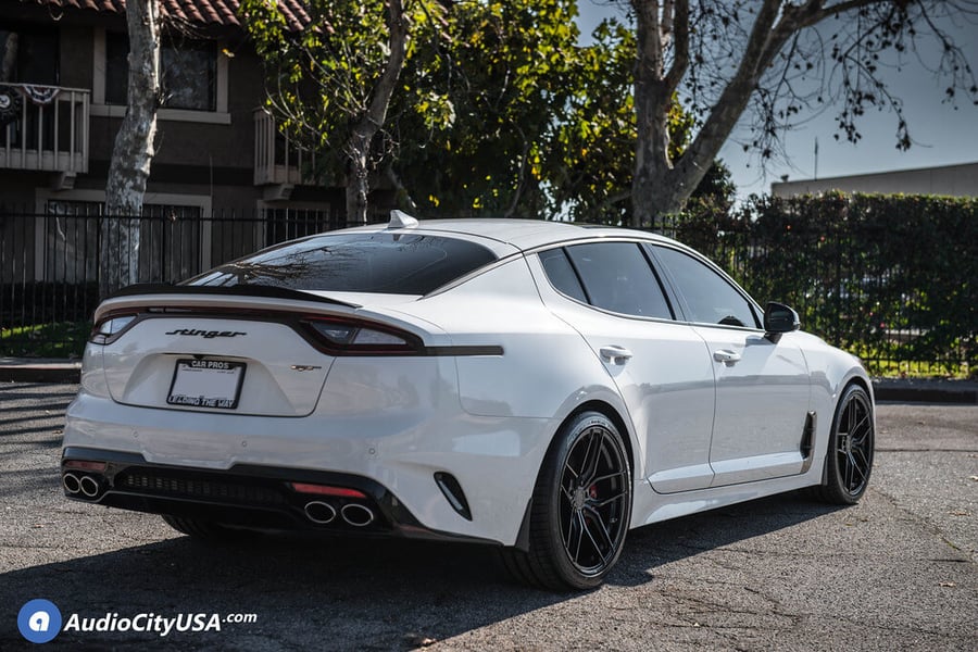 19" Staggered Stance Wheels SF03 Gloss Black Rims with Falken FK 510 ...