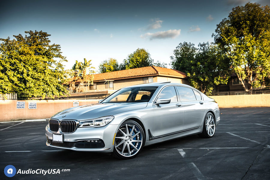 22″ Staggered Azad Wheels AZ23 For 2017 BMW 750 li Toyo