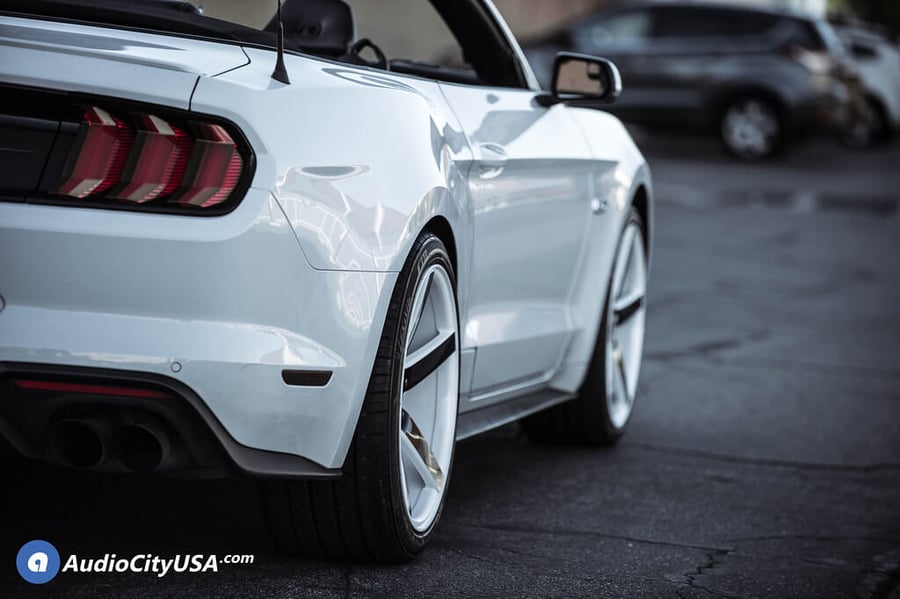 20" Staggered STR Wheels 607 White With Black Spoke Rims For 2017 Chevy ...