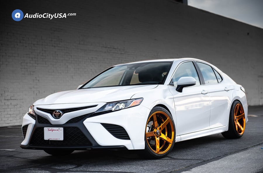 20″ Staggered STR Wheels 607 Candy Copper Rims For 2018 Toyota Camry