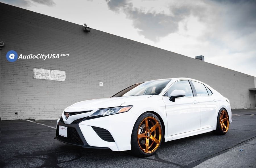 20″ Staggered STR Wheels 607 Candy Copper Rims For 2018 Toyota Camry