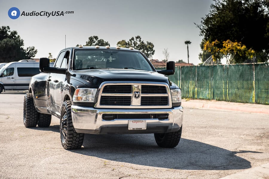 20" Fuel Wheels D574 Cleaver Dually Gloss Black Milled Off-Road Rims ...