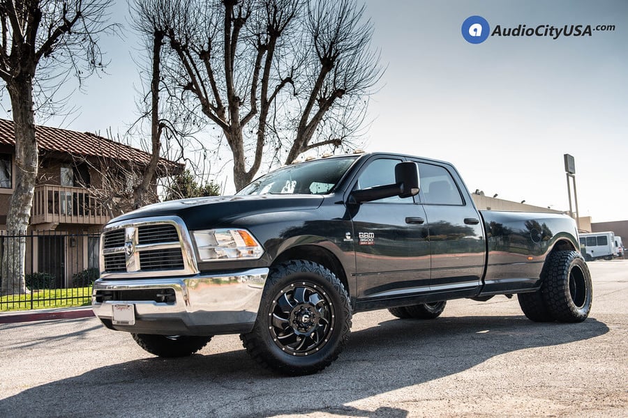 20" Fuel Wheels D574 Cleaver Dually Gloss Black Milled Off-Road Rims ...