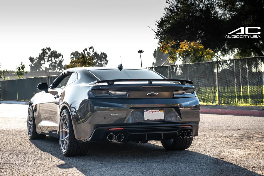 20″ Staggered Rohana Wheels RFX5 Brushed Titanium Rims for 2017 Chevy ...