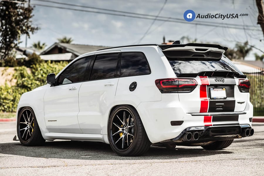 Lexani Wheels R-Twelve Black Machined for 2018 Jeep Trackhawk ...