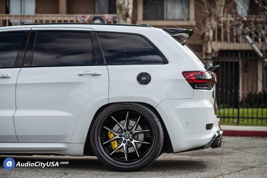 Lexani Wheels R-Twelve Black Machined for 2018 Jeep Trackhawk ...