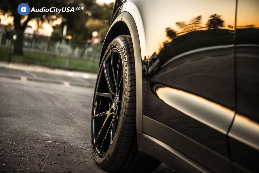 22" Staggered Lexani Wheels Continental Tires for 2020 Tesla Model X ...