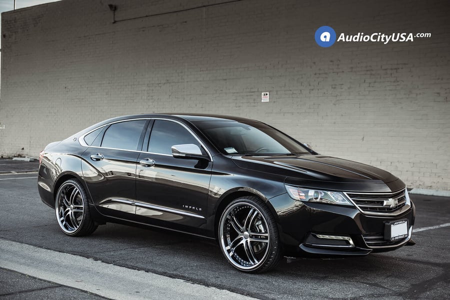 22″ XIX Wheels X15 Black Machine Rims For 2018 Chevy Impala