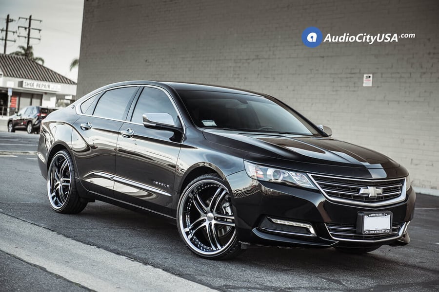 22″ XIX Wheels X15 Black Machine Rims For 2018 Chevy Impala