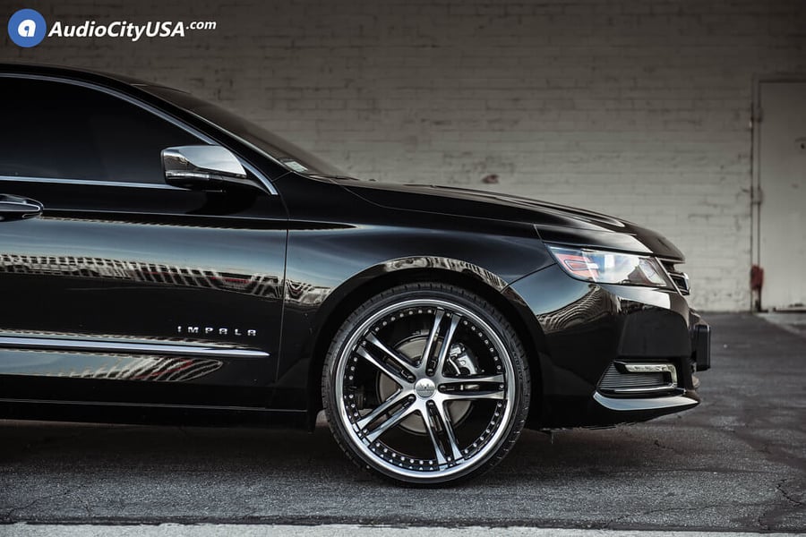 22″ XIX Wheels X15 Black Machine Rims For 2018 Chevy Impala