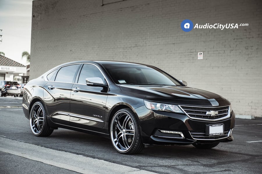 22″ XIX Wheels X15 Black Machine Rims For 2018 Chevy Impala