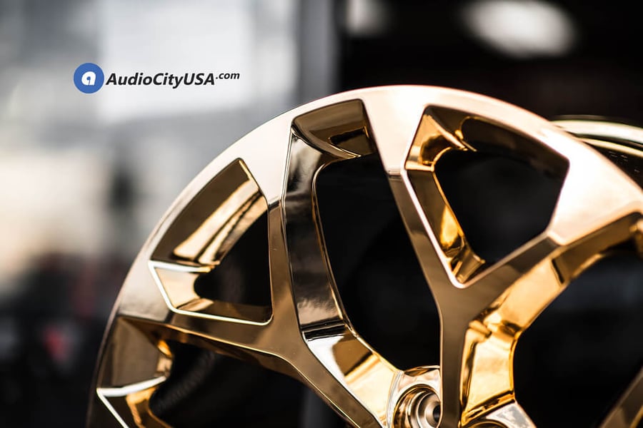 22″ & 24″ STR Wheels 701 Gold Platted Snowflake RIMS Replica
