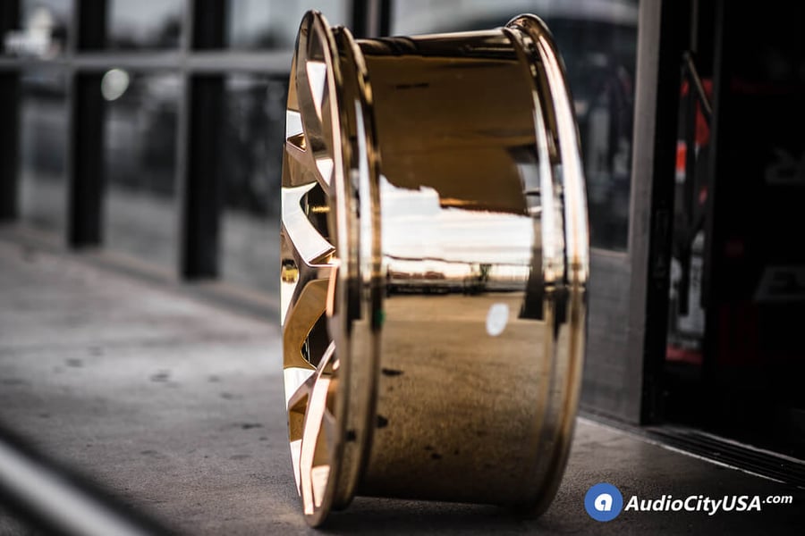 22″ & 24″ STR Wheels 701 Gold Platted Snowflake RIMS Replica