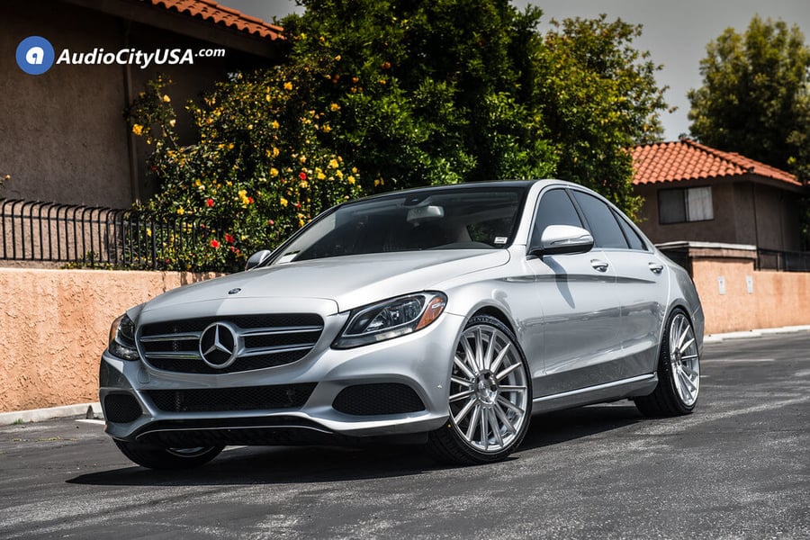 20″ Road Force Wheels RF 15 Silver Machine For 2015 Mercedes Benz C300 ...
