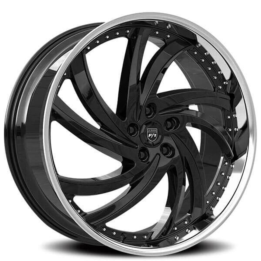 24" Lexani Wheels Wraith Gloss Black Machine Tips | Lexani Tires LX ...