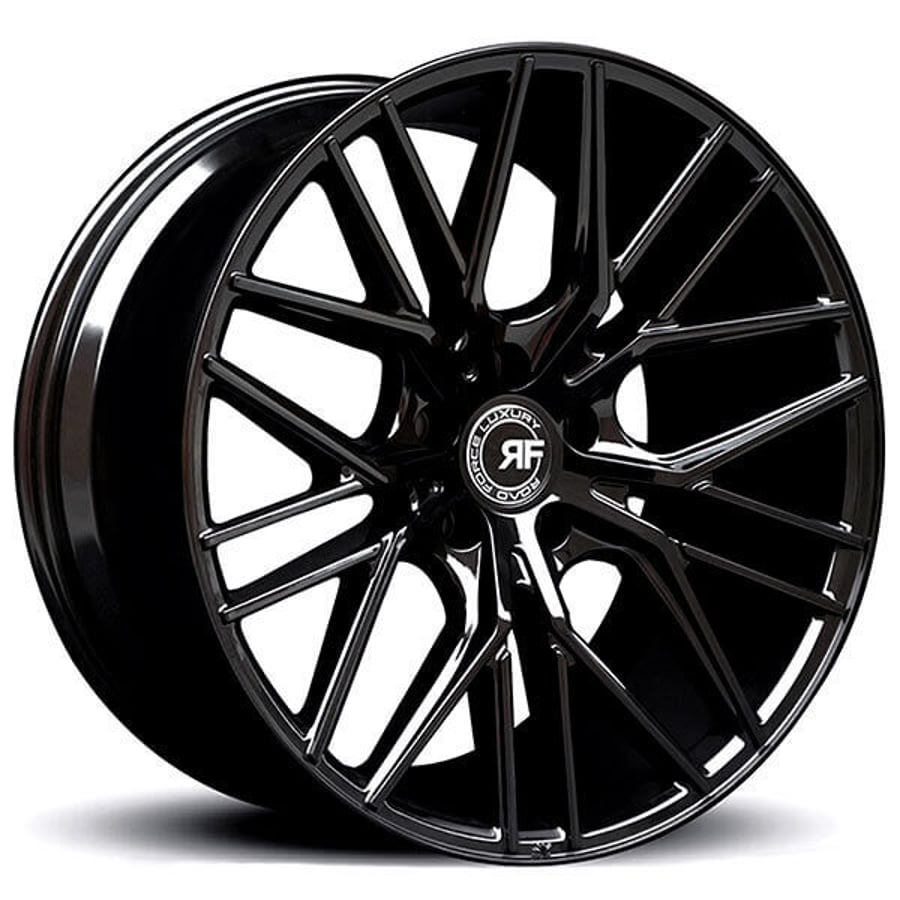 22″ Road Force Wheels RF22 Gloss Black For 2017 Mercedes Benz S-Class Sedan