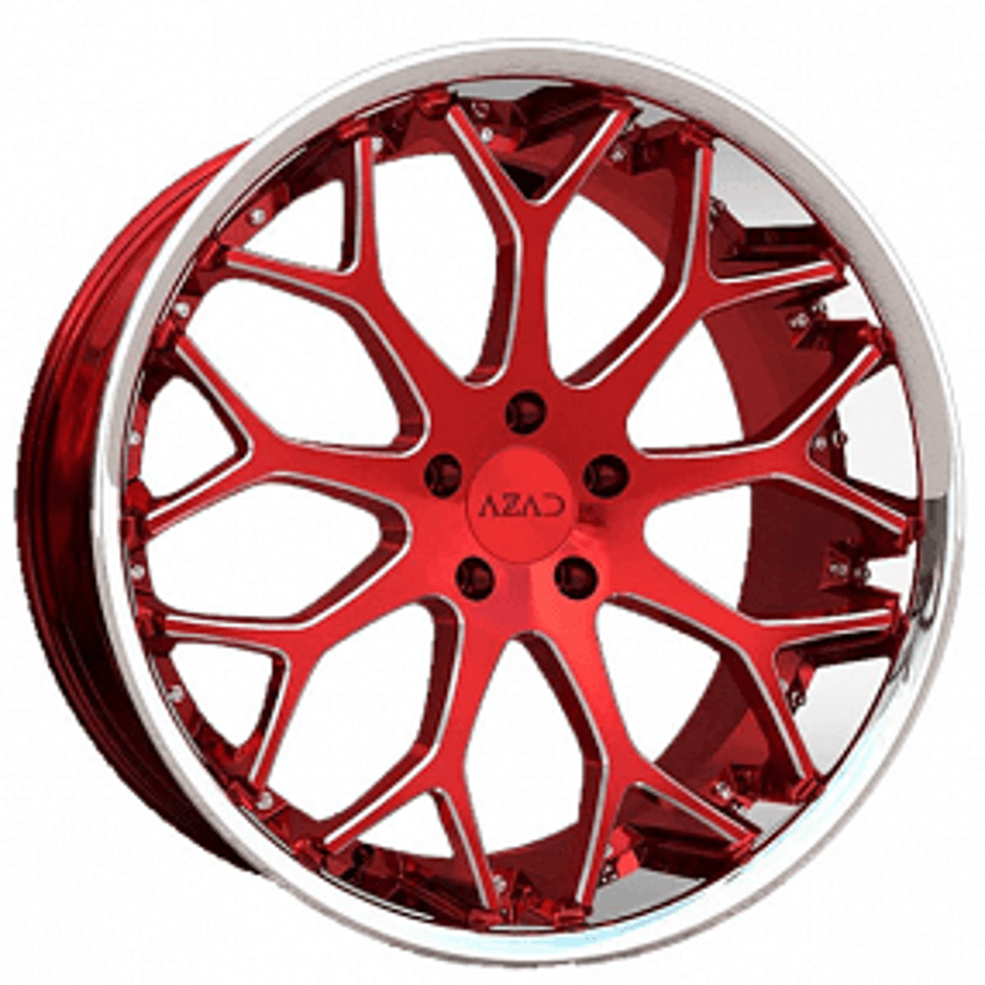 22" AZAD Wheels AZ99 Brushed Silver Face with Chrome Lip | Lionhart ...