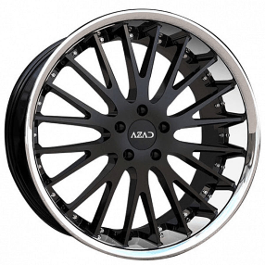 22" AZAD Wheels AZ99 Brushed Silver Face with Chrome Lip | Lionhart ...