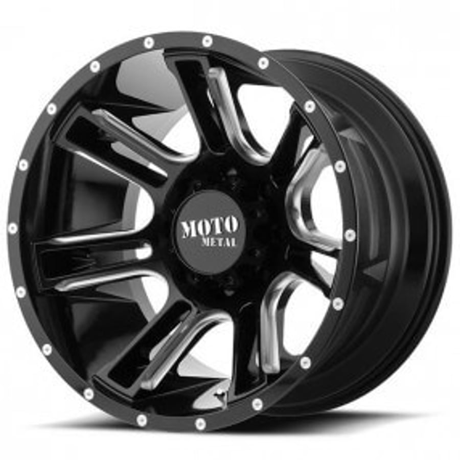 20" Moto Metal Wheels MO962 Gloss Black Milled | RBP Tires Repulsor M/T ...