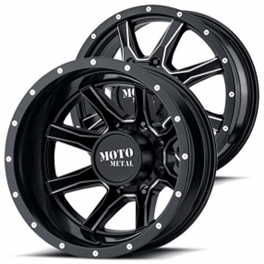 20" Moto Metal Wheels MO962 Gloss Black Milled | Firestone Tires ...