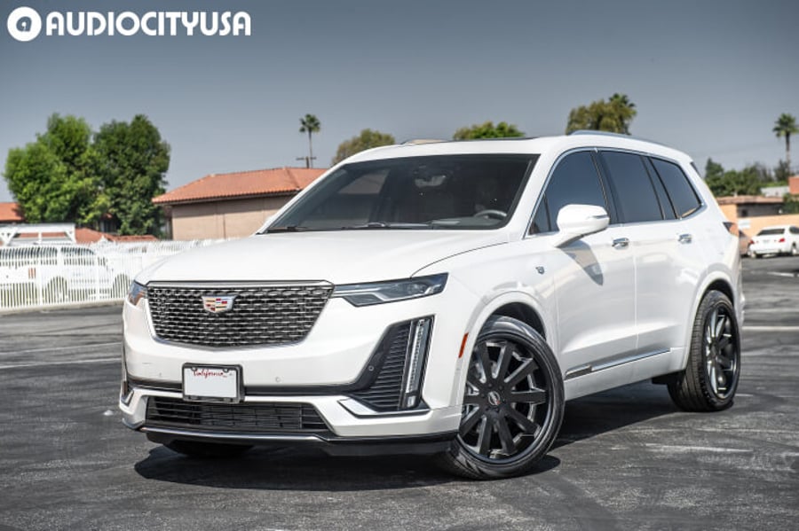 22″ Heavy Hitters Wheels HH10 Satin Black Milled For 2020 Cadillac XT6