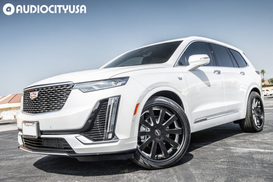 22″ Heavy Hitters Wheels HH10 Satin Black Milled For 2020 Cadillac XT6