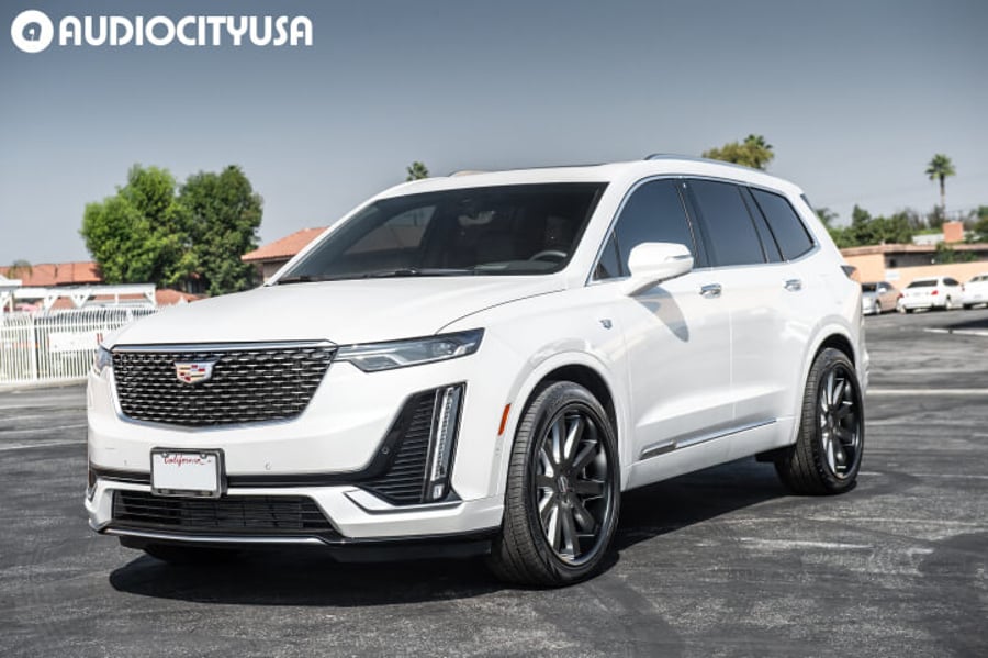 22″ Heavy Hitters Wheels HH10 Satin Black Milled For 2020 Cadillac XT6