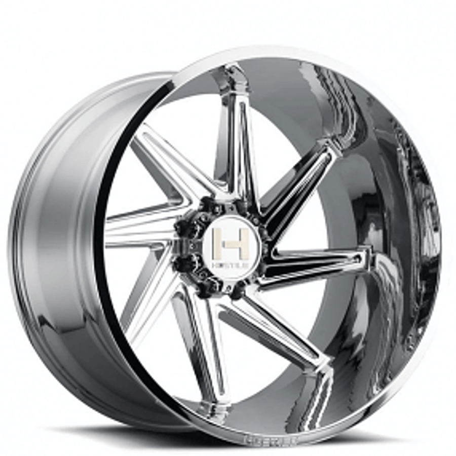 22″ Hostile Wheels H118 Demon Chrome Off-Road Rims For 2019 Ford F-250