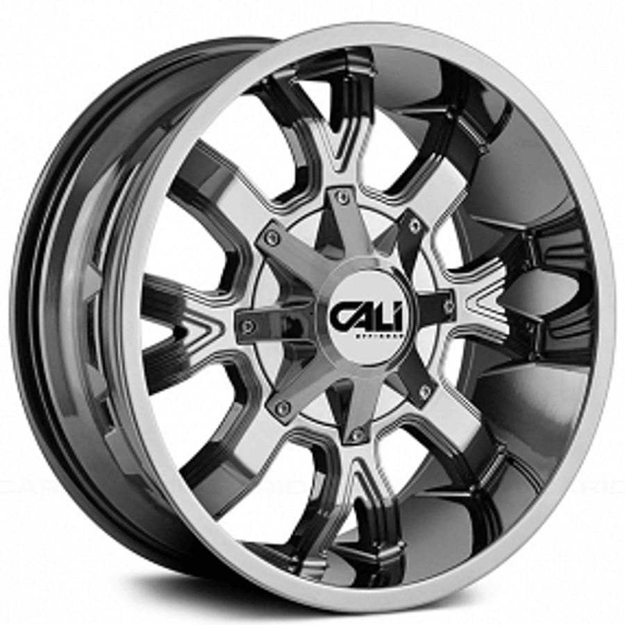 22″ Cali Off-Road Wheels 9105 Brutal Satin Black Milled Dually for 2020 ...