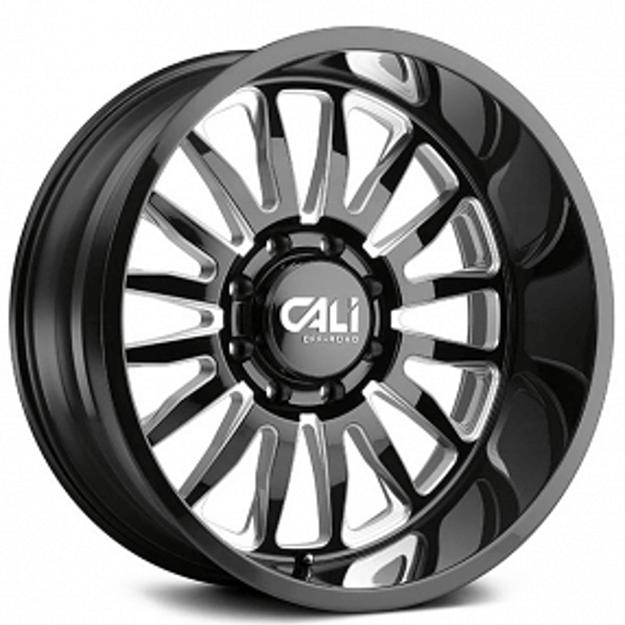 22″ Cali Off-Road Wheels 9105 Brutal Satin Black Milled Dually for 2020 ...
