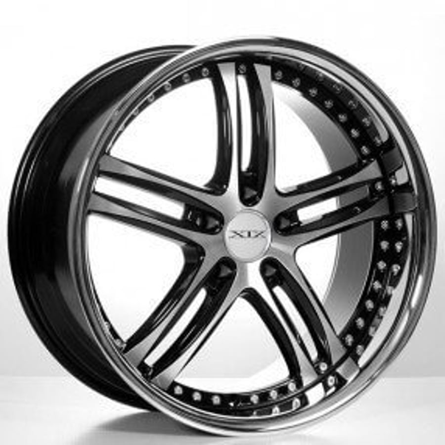 22" XIX Wheels X23 Silver Machined with Chrome lip | Lionhart Tires LH ...