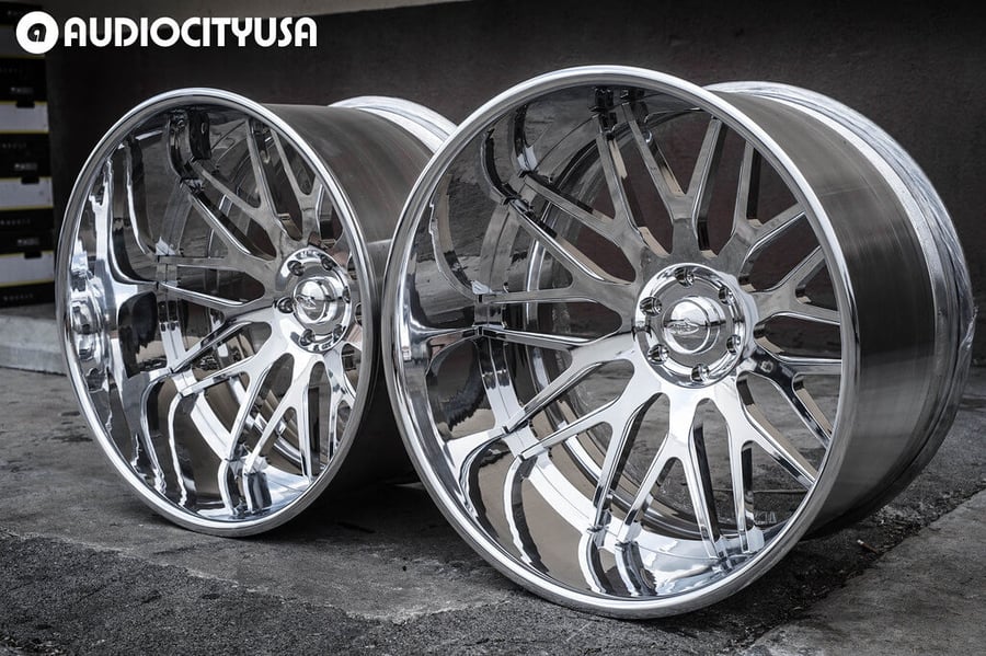 26x16 Intro Wheels Mesh 6 Concave Full Polish | Lifted 2019 Chevy ...