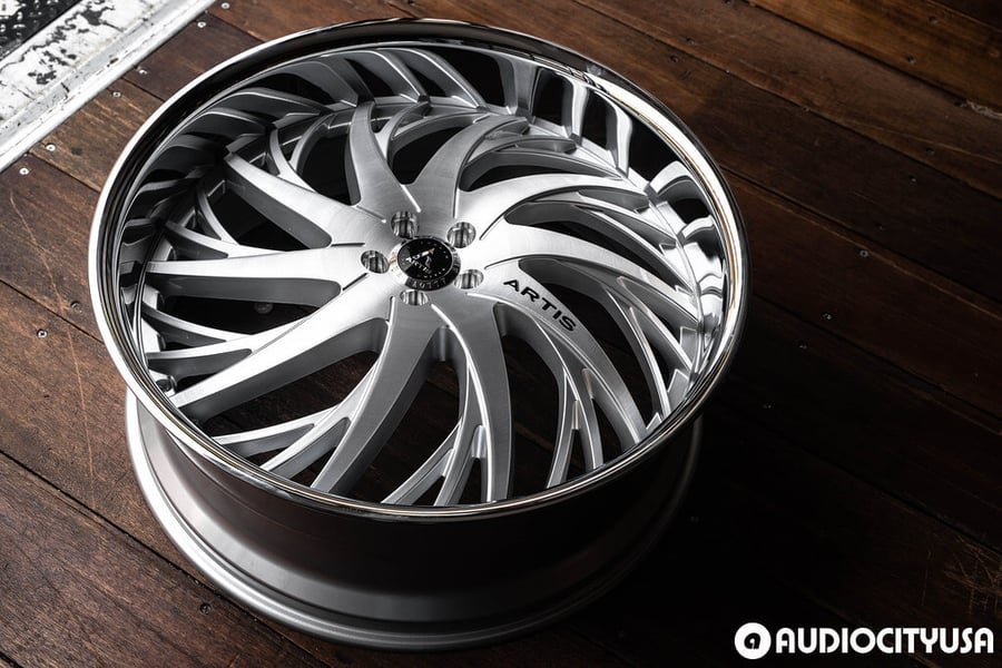 26" Artis Wheels Decatur Brush Silver, Chrome lip | Matching Artis ...