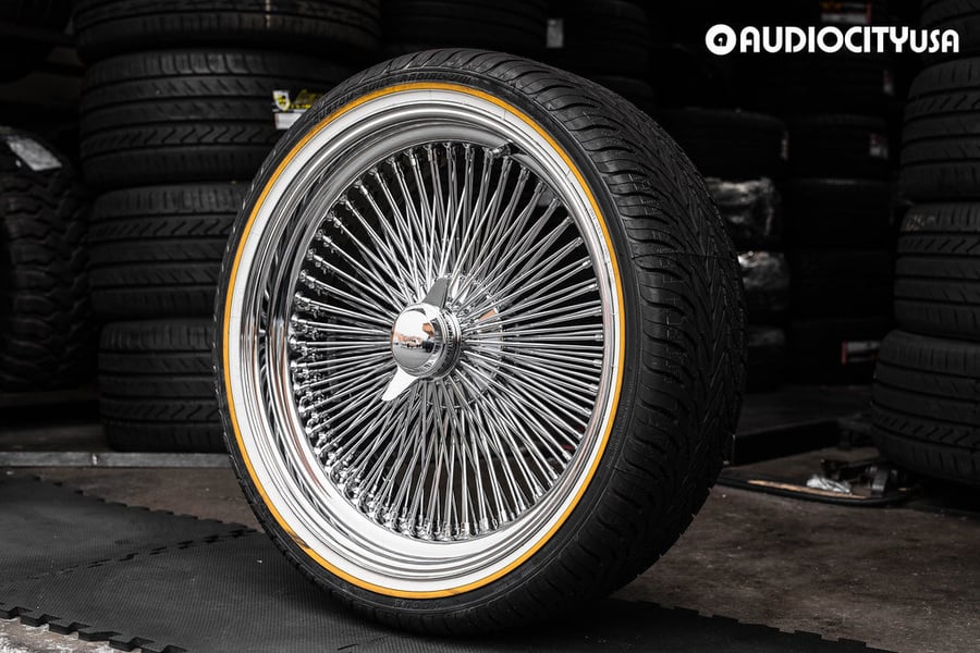 22x8 Wire Wheels 150 Spoke Standard Straight Lace Chrome | 265-35-22 ...